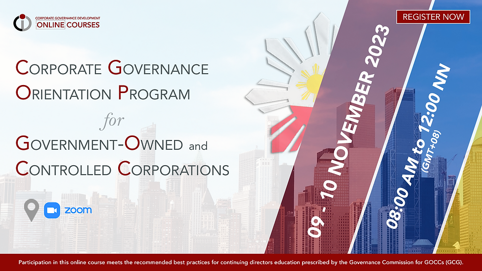 Corporate Governance Orientation Program for Government-Owned and Controlled Corporations